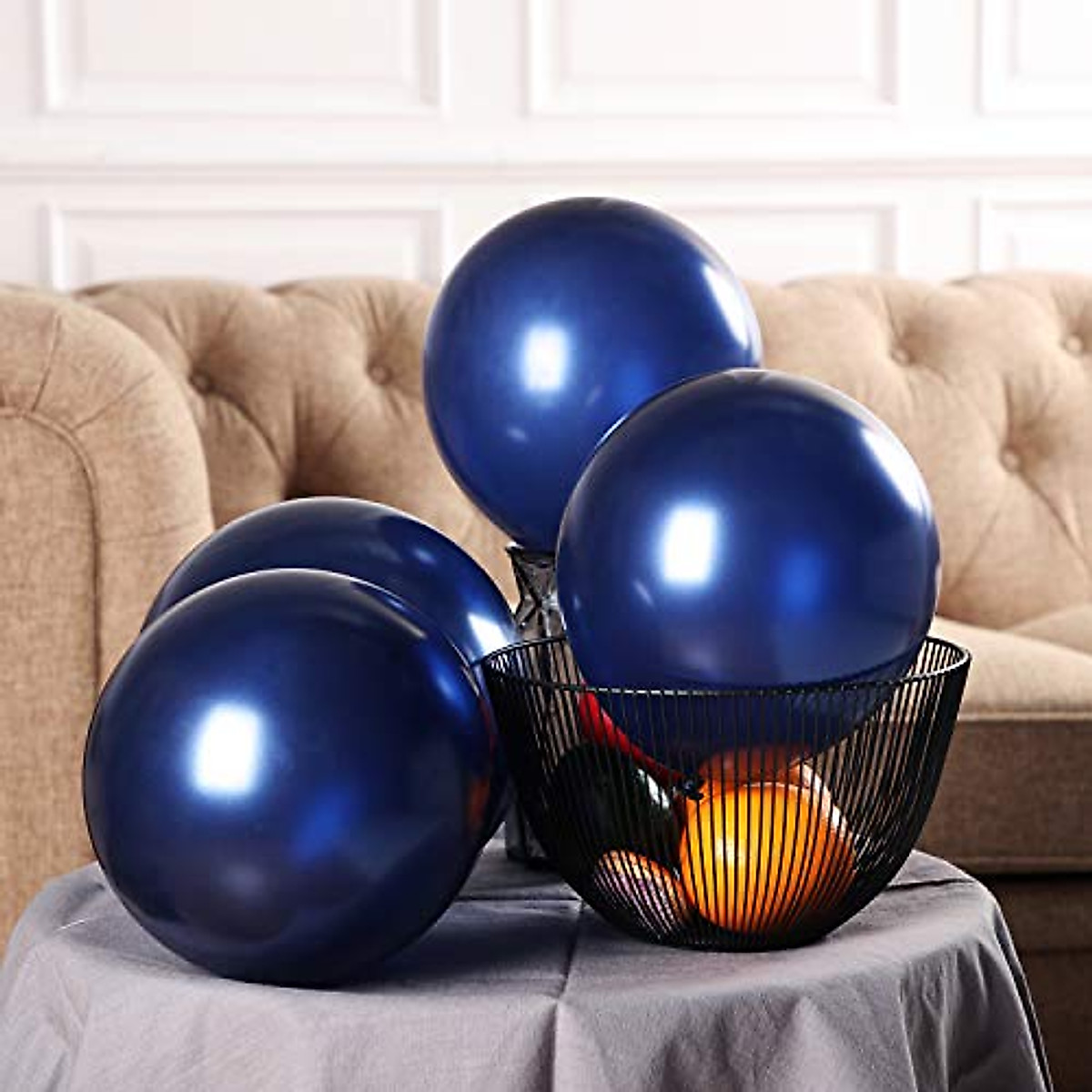 Navy Blue Balloons 100 Pack 10 Inch Party Balloons Navy Blue Latex Balloons for Weddings, Birthday Party, Bridal Shower, Party Decoration (Navy Blue, 10 Inch)