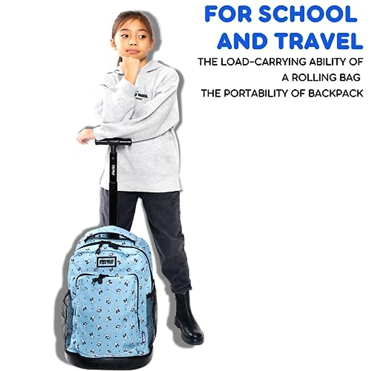 J World New York Kids' Sunny Rolling Backpack Adults, Tie Dye, One Size