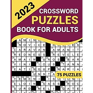 2023 Crossword Puzzles Book For Adults: medium to hard Crossword Puzzles | Beautiful Crossword Puzzle Book For Puzzle Lovers