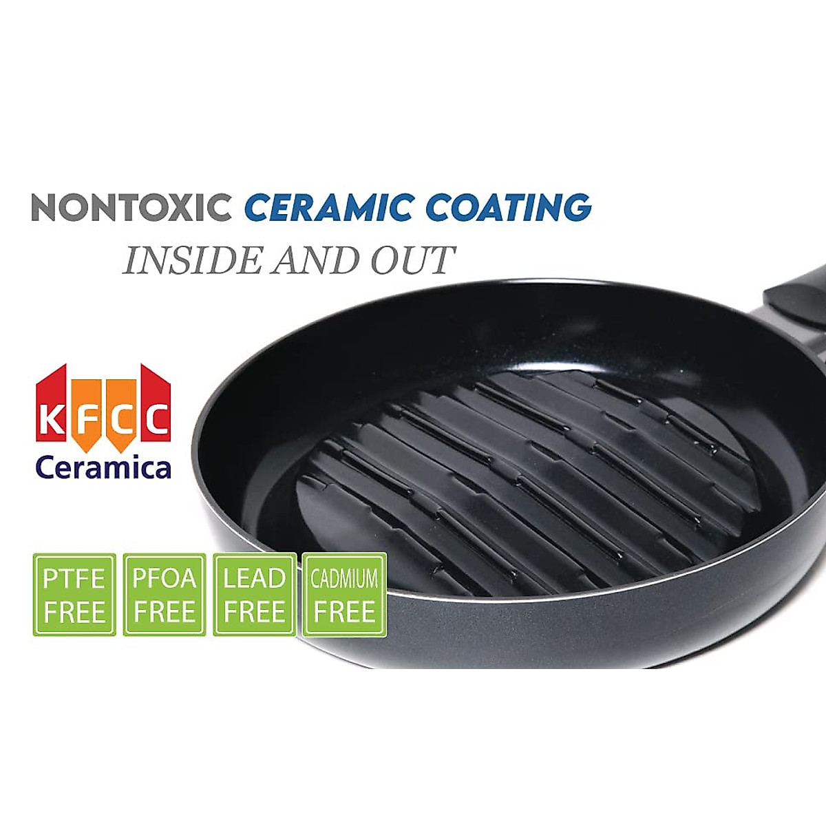 TECHEF Flaming Pan - Outdoor Grilling in Your Kitchen - Direct Flame Cooking Grill Pan with Lid, Made in Korea (10 in Single Handle)