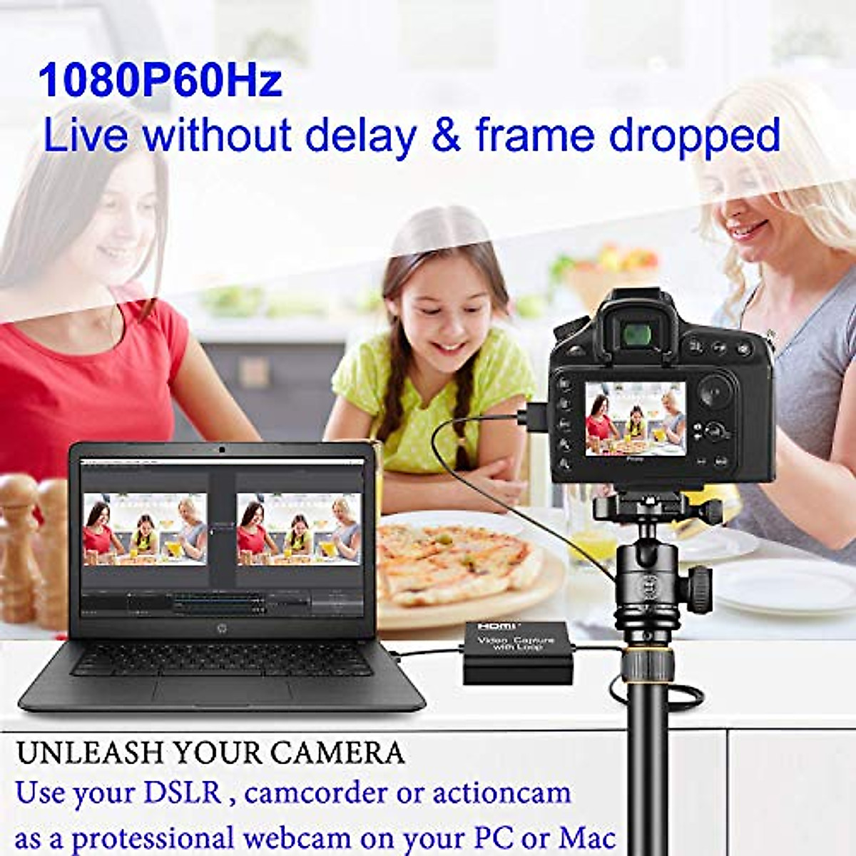 ORIVISION Video Capture Card 4K HDMI Device with Loop Out, Full HD 1080P Game Capture Video Recorder for Live Streaming, Broadcasting or Video Conference,S3/PS4/Xbox One/DSLR/Camcorders