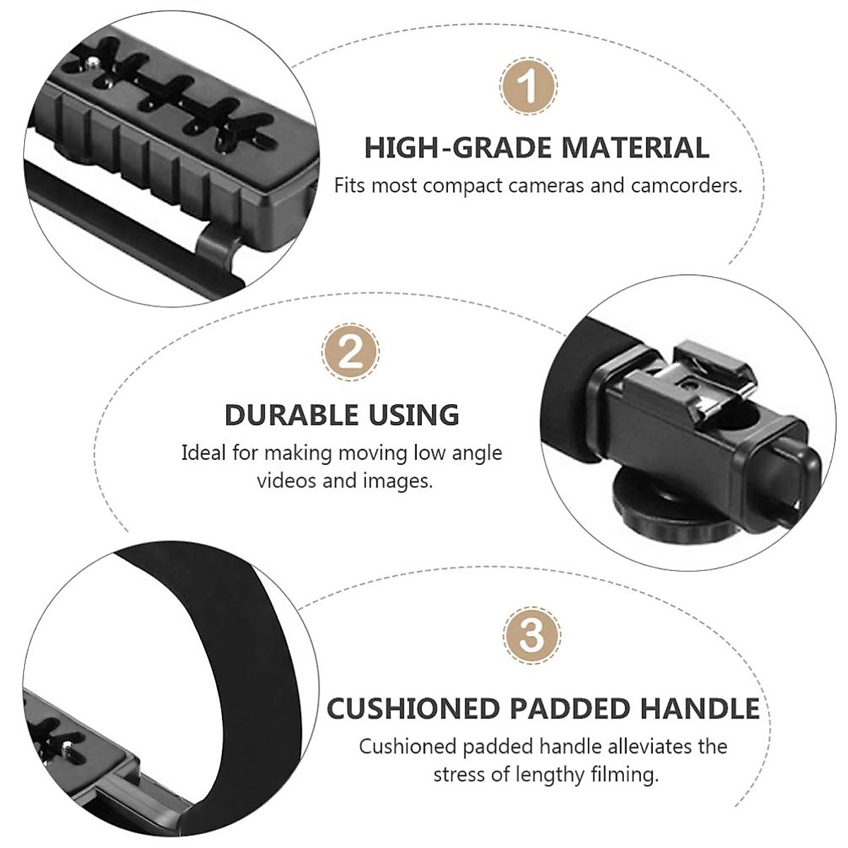 Hemobllo 1pc U-Shaped Dv Portable C-Frame Gimbal Stabilizer for Camera Handheld Gimbal Stabilizer Camera Stabilizer Camera Camcorder Stabilizer Non-Slip Sponge Sports Camera Stand