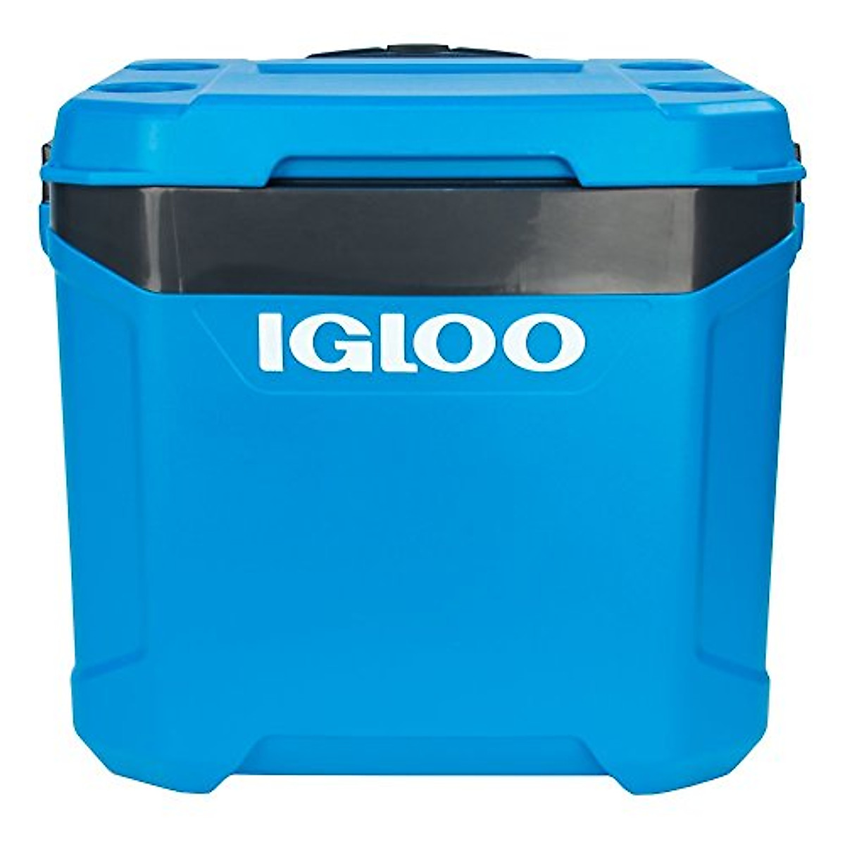 Igloo Latitude 60qt Roller Cooler, Fiesta Blue/Obsidian Gray