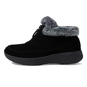 Skechers Women's GO Walk Stability-Renew Ankle Boot, Black/Grey, 8.5