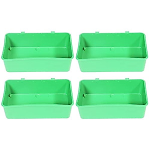 BCOATH Bird Cage 4 pcs Conure Accessories Shower Accessory Decor Hanging Bath Supplies Container Parakeet Cockatiel Pet Parrot for Bowl Tub Brid Green Feeding Plastic Cage Bathtubs Bird Bird Feeder