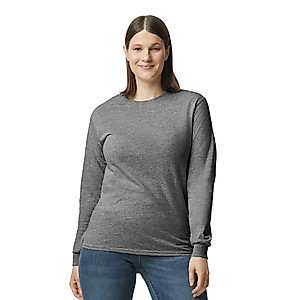 Gildan Heavy Cotton Long Sleeve T-Shirt, Style G5400, 2-Pack, Graphite Heather
