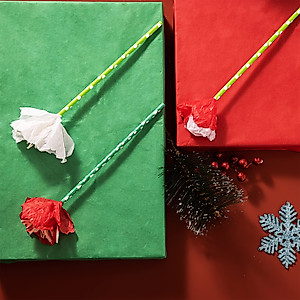 JOYIN 72 Sheets Christmas Tissue Paper Assortment (Red, Green & White) in 20" x 20" for Christmas Wrapping Tissue Paper, Party Supply