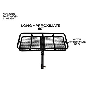 Armordillo 8719565 59" Mesh Foldable Rear Hitch Cargo Basket Universal Fits 2-Inch Receiver Tube Trailer Hitch