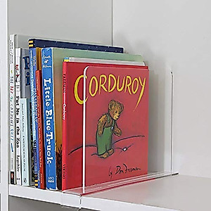 CY craft Acrylic Shelf Divider, Wood Shelf Dividers,Clear Closet Shelf Separators Clothing Organizer Perfect for Bedroom Shelving Organization and Kitchen Cabinet Shelf Storage,6 PCS