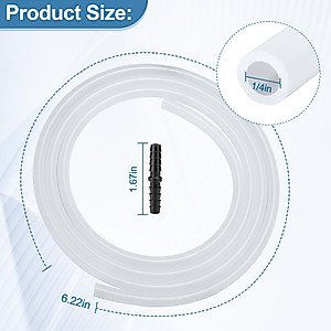 Drain Hose Extension for Nugget & Opal Ice Maker, Ice Maker Drain Hose Extension fit for Ice Maker with 1/4'' ID Draining Hoses, Ice Maker Parts