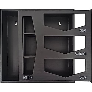 Ziplock Bag Storage Organizer (Black)