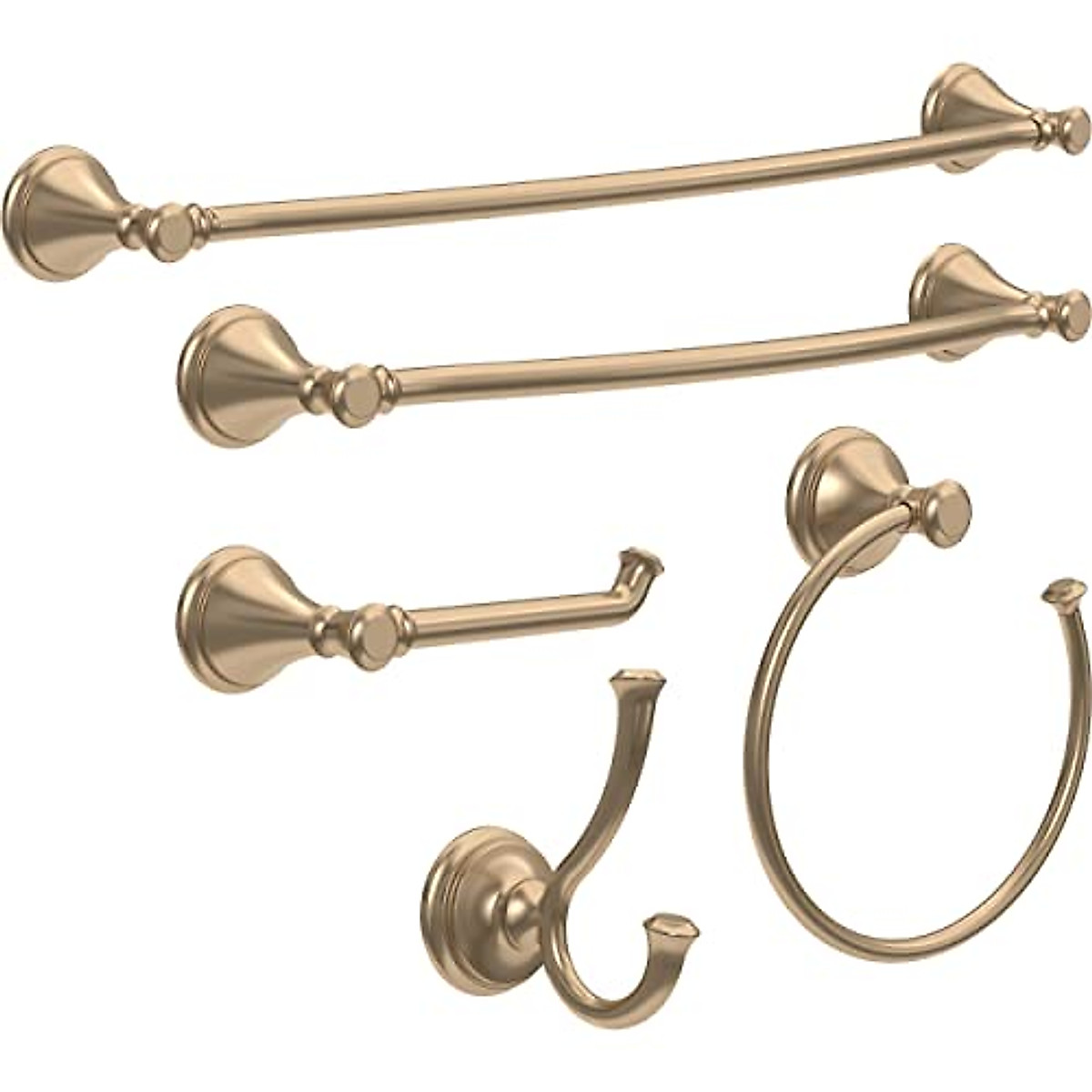 Delta Faucet 79746-CZ Cassidy Wall Mounted Towel Ring in Champagne Bronze, Bathroom Accessories