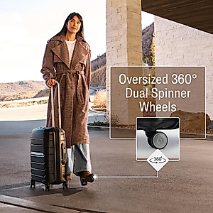 Samsonite Freeform Hardside Expandable with Double Spinner Wheels, Carry-On 21-Inch, White/Grey