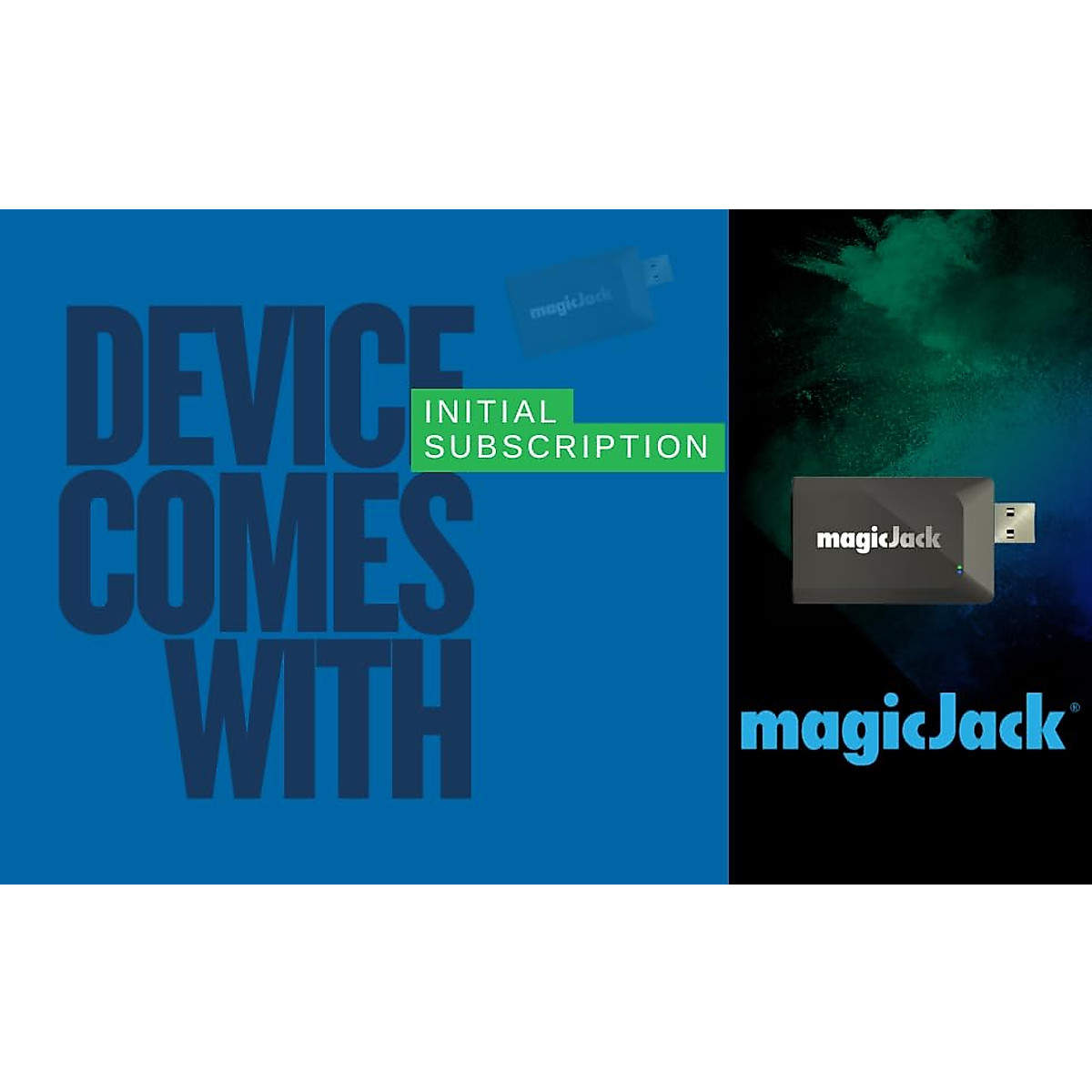 magicJack, New 2022 VOIP Phone Adapter, Portable Home and On-The-Go Digital Service. Unlimited Calls to US and Canada. NO Monthly Bill | Featuring magicIN™ & magicOUT™ Service
