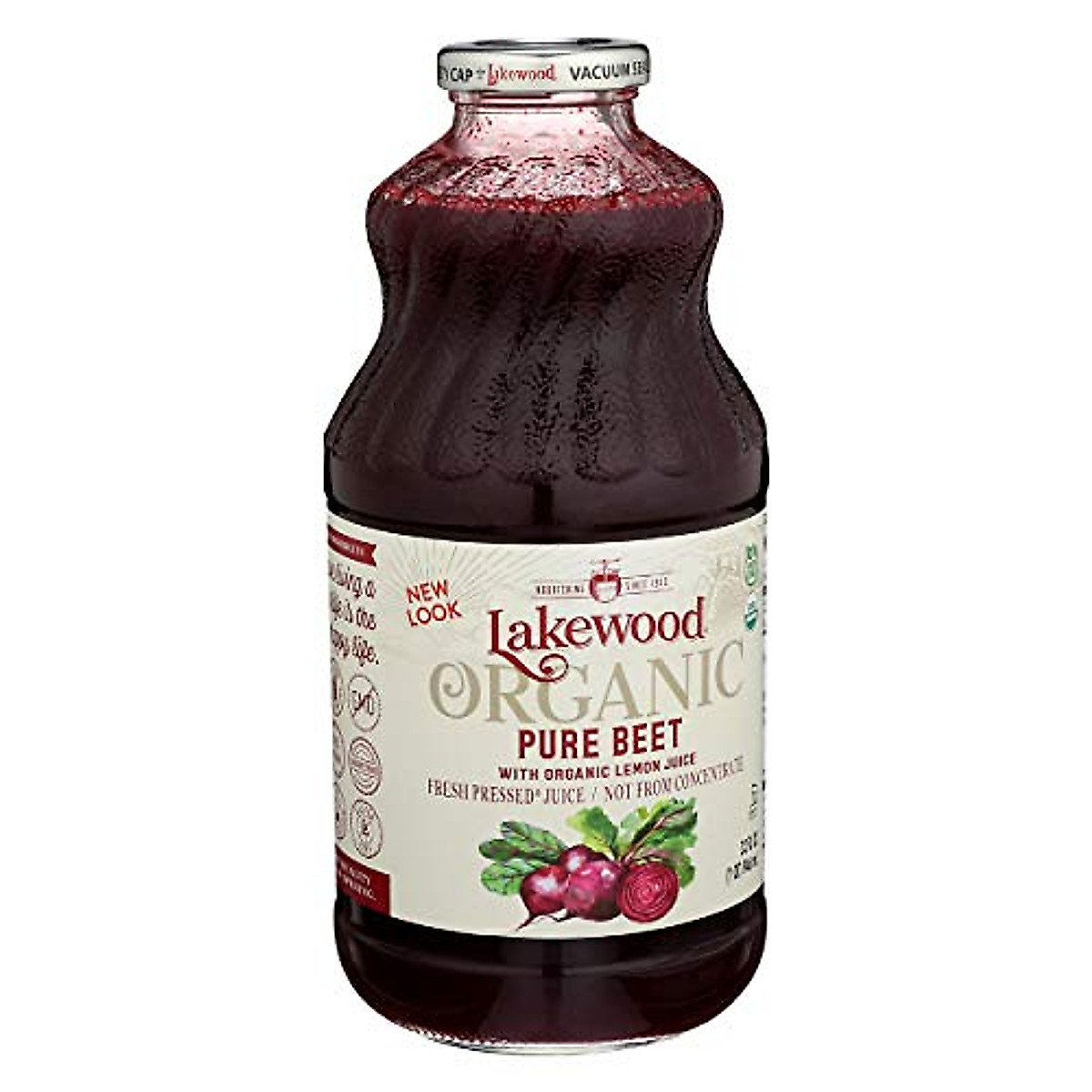 Lakewood Organic Beet Juice, 32 Fl Oz (Pack of 1) Package May Vary