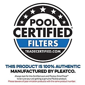 Pleatco PSR100-EC Pool Filter Cartridge Replacement for Unicel: UHD-SR100, Filbur: FC-2550, OEM Part Numbers: WC108-58S2X, White