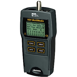 IDEAL INDUSTRIES INC. 33-856 VDV Multimedia Voice, Data and Video Cable Tester, Grey