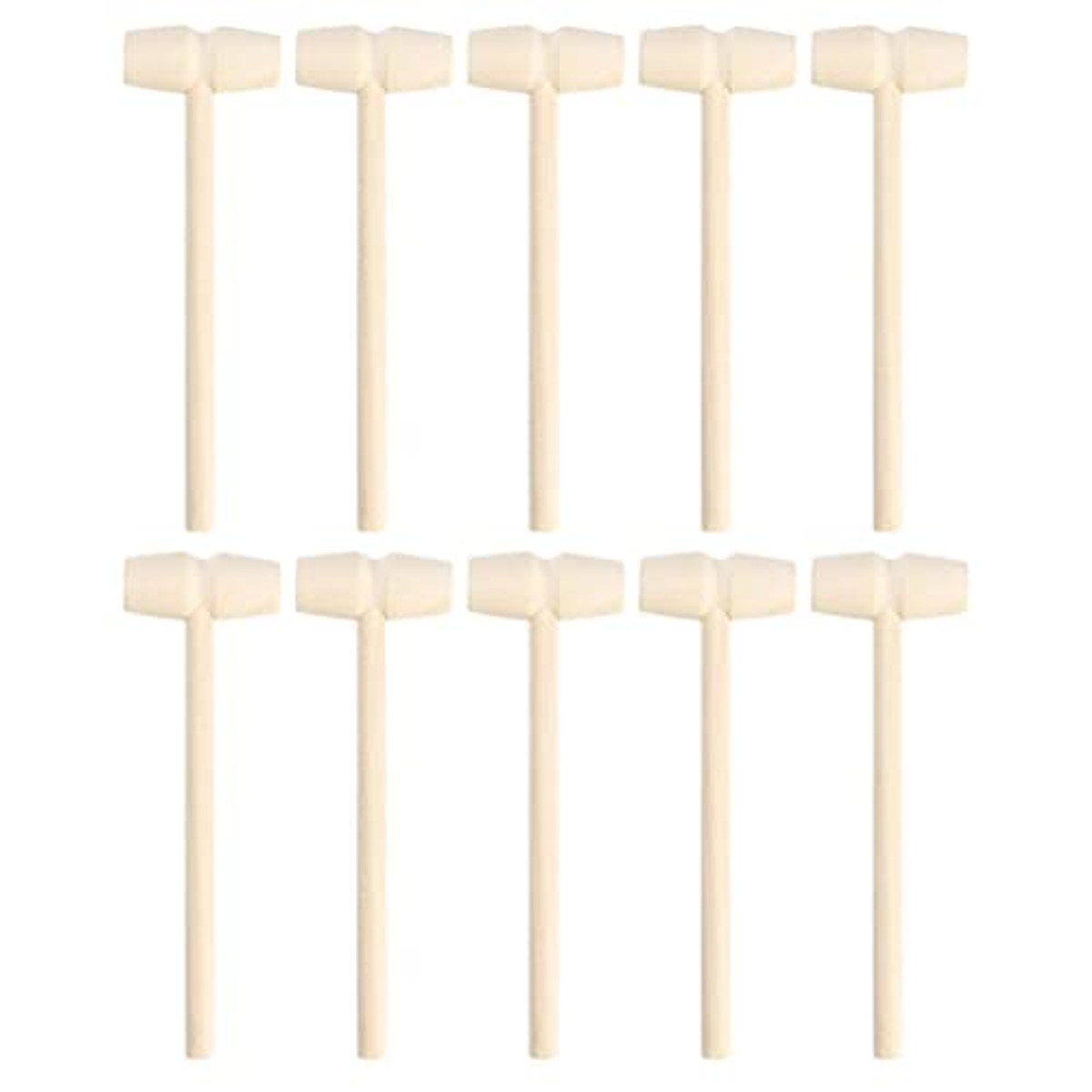 ibasenice 20pcs Valentines Day Wooden Mallet for Chocolate Heart Wood Hammer for Heart Silicone Molds Mini Wood Hammer Crab Hammer Shell Crackers Building Blocks Accessories for Seafood Lobster Tool