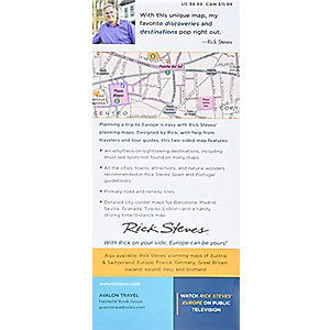 Rick Steves' Spain and Portugal Map: Including Barcelona, Madrid and Lisbon