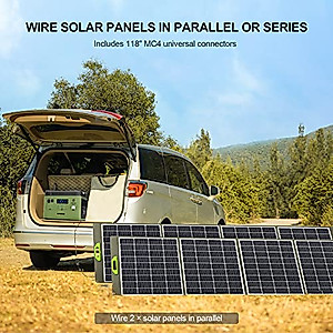 EENOUR Solar Generator P2001 2000Wh Capacity with 1X Solar Panel 400W, 6X 110V/2000W AC Outlets, Ideal for Home Backup, Emergency, Outdoor Camping