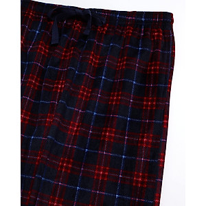 U.S. Polo Assn. Men's Pajama Set - 2 Piece Long Sleeve T-Shirt and Fleece Lounge Pants, Gift Box, Size Medium, Sky Captain