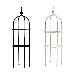 Durable Home Climbing Plant Support Black 20 X 60cm White Natural U-Hoops Durble External Rose Trellis Plants Stand