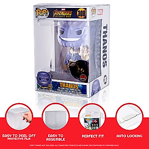 EVORETRO Funko Pop Protector - 10-Pack - Funko Pop Display Case - Glow in The Dark Edges Compatible with All Standard 4" Funko Pop Figures, 0.40 mm Thick & Stackable, Will Last for Years to Come.