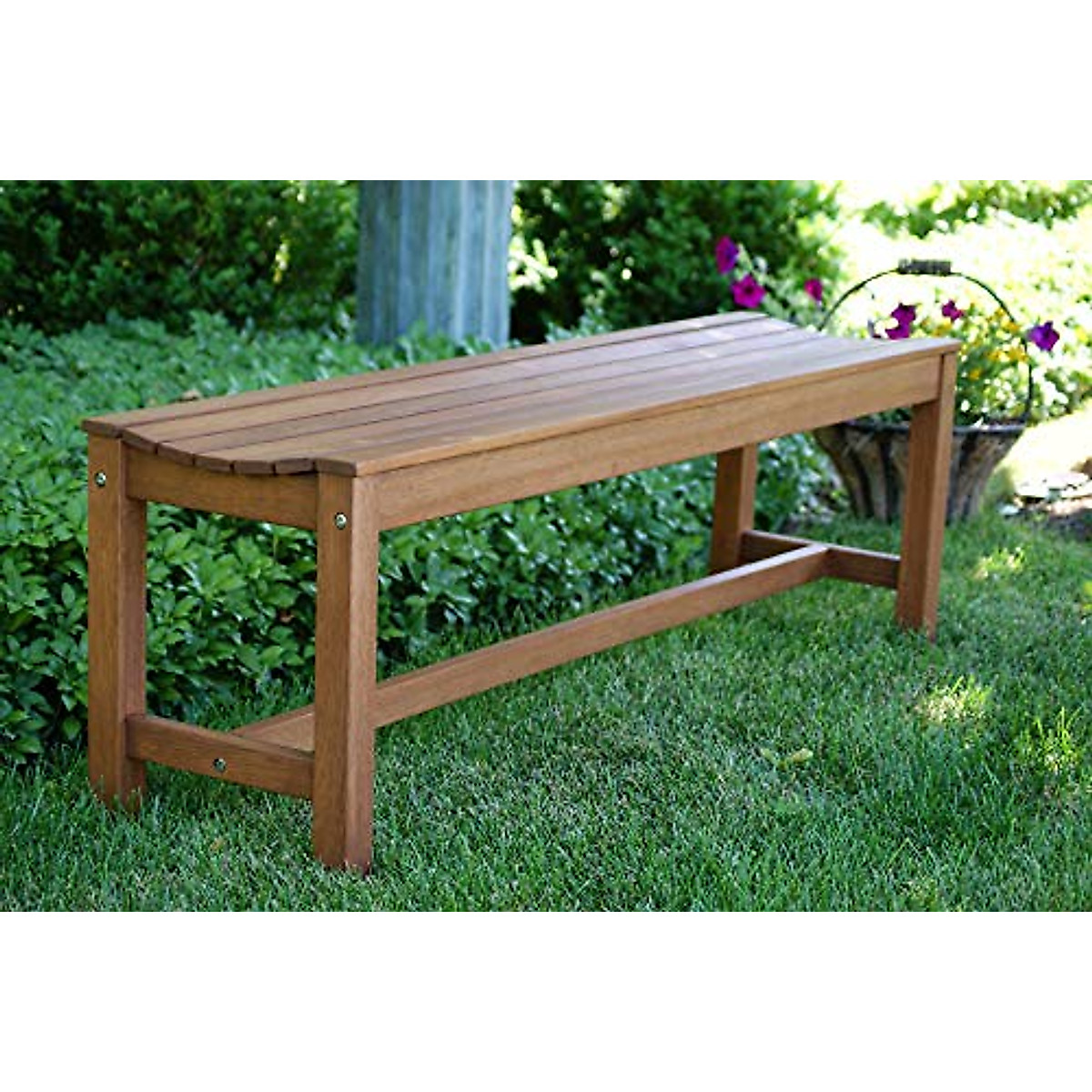 Outdoor Interiors 60404 3 Person Backless Eucalyptus Bench
