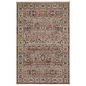 Mohawk Home Hertford Traditional Ornamental Beige 7' 10" x 10' Area Rug Perfect for Living Room, Dining Room, Office