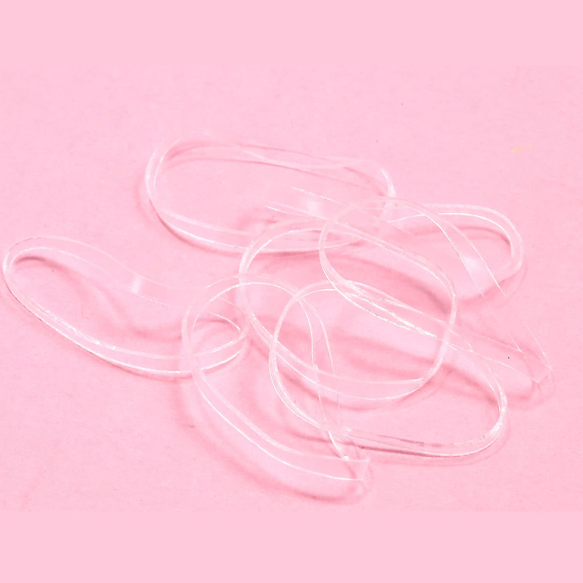 Clear Mini Elastic Rubber Hair Bands，BEBEEPOO 2500pcs Soft Elastics Ties Bands 2mm in Width and 30mm in Length - STRONG - REUSEABLE