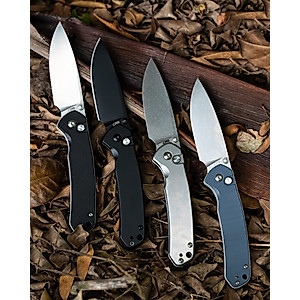 CJRB Folding Knife Pyrite (J1925) AR-RPM9 Blade and G10 Handle EDC Pocket Knife with Clip Black