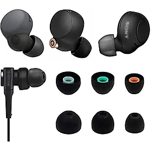 ALXCD Eartips Compatible with Sony in-Ear Headphone, S/M/L 3 Pairs Soft Silicone Ear Tips, Compatible with Sony in-Ear Headset MDR-XB50AP XBA-H1 WF-XB700 WF-1000XM3 WF-SP800N, etc. SML 3 Pairs