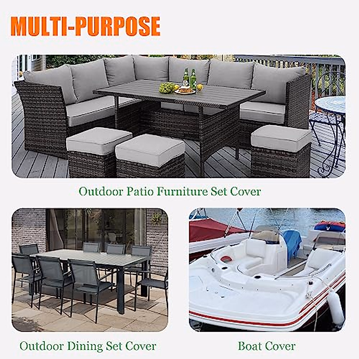 WOMACO Patio Furniture Cover Support Poles, Adjustable Metal Patio Sofa/Table Cover Poles Post, Outdoor Dining Set Cover Holder Stand, Grill Griddle Cover Support Pole (1 Pack)