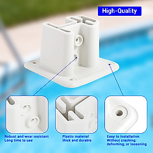 Pool Ladder Flanges for Heavy Duty Resin in-Pool above Ground Swimming Pool Ladder (2 Pack)