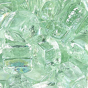 Arctic Ice - Fire Glass Cubes for Indoor and Outdoor Fire Pits or Fireplaces | 10 Pounds | 1 Inch