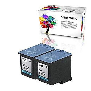 Printronic Remanufactured Ink Cartridge Replacement for HP 701 CC635A (2 Black)