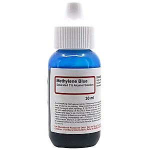 ALDON Innovating Science Methylene Blue, Saturated 1% Alcohol Solution, 1 fl oz (30mL) - The Curated Chemical Collection