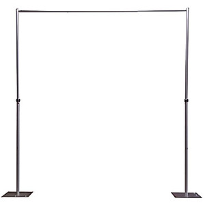 OnlineEEI, Adjustable Height Pipe and Drape Backdrop or Room Divider Kit, 7ft to 12ft High x 7ft to 12ft Wide, Premier Drape Not Included