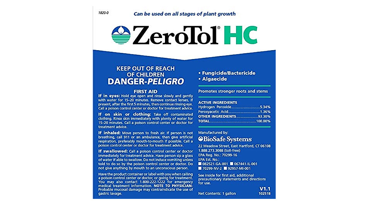 BioSafe ZeroTol HC: Algaecide & Fungicide for Plants