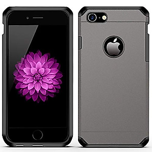 ImpactStrong iPhone 7/8 Case, Heavy Duty Dual Layer Protection Cover Heavy Duty Case for Apple iPhone 7/8 (Gun Metal)