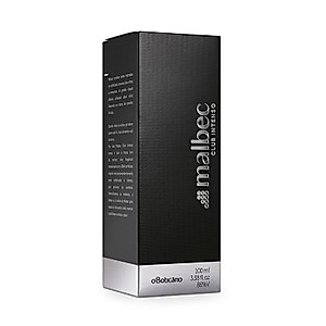 Malbec Intenso Eau De Toilette by O Boticário, Cologne For Men, Long Lasting Men's Fragrance, French Oak Barrel-Aged Red Wine & Woody Fresh Scent, 3.4 Ounce