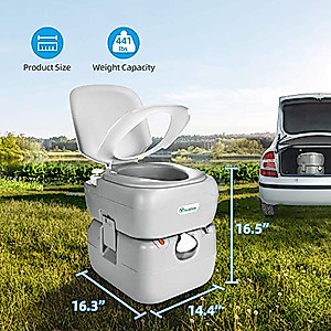 YITAHOME Portable Toilet RV Potty 5.8 Gallon and 17 L Portable Sink Camping Hand Washing Station, for Camping, Boating, Hiking, Trips