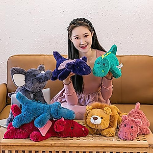 Gisqis Fire Dragon Plush 0.6lb 18" Soft Dragon Stuffed Animal Giant Cute Stuffed Red Dragon Plush Pillow Birthday Gifts for Kids