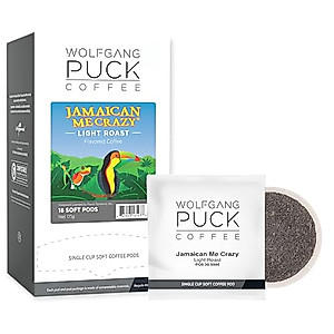 Wolfgang Puck Coffee, Jamaican Me Crazy Gram Coffee, 9.5 Gram Pods, 18 Count
