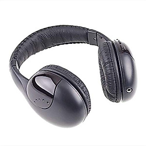 Vkermury 5-in-1 Wireless Headphones Headset MH2001 MP3 MP4 PC CD DVD Audio TV FM Radio-Listen to Music, Chat Online & Monitor Other Rooms!