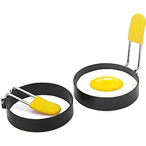 Qixin QIXIAN 2 Pack Fried Egg Mold,Reusable kitchen cooking toolsNon Stick Egg Moulds,Pancake Mould Cooking Rings for Frying Pan.