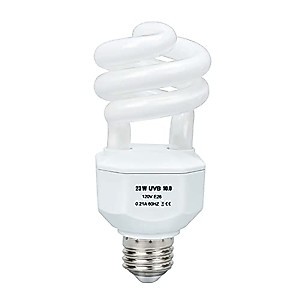 BOEESPAT UVB Reptile Light 10.0, 23W Desert UVA UVB Bulb for Reptiles, Compact Desert Terrarium Lamp, Reptile UVB Light Bulb for Bearded Dragon, Lizard, Tortoise, Snake, Gecko