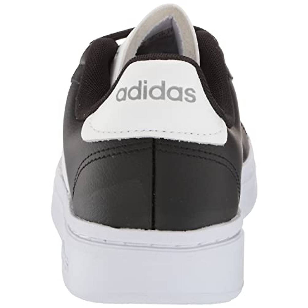 adidas Men's Grand Court Alpha Tennis Shoe, Core Black/White/Iron Metallic, 12