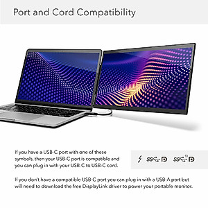 SideTrak Swivel Pro 13.3" Ultra Slim Attachable Portable Monitor, FHD IPS 1080p Laptop Screens with Kickstand + Unique Patented Swivel Hinge, for Mac, PC, and Chromebook, USB-C Port Connection