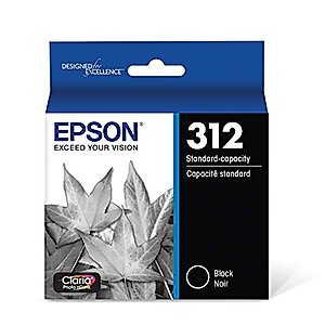 EPSON T312 Claria Photo HD -Ink Standard Capacity Photo Black -Cartridge (T312120-S) for select Epson Expression Photo Printers